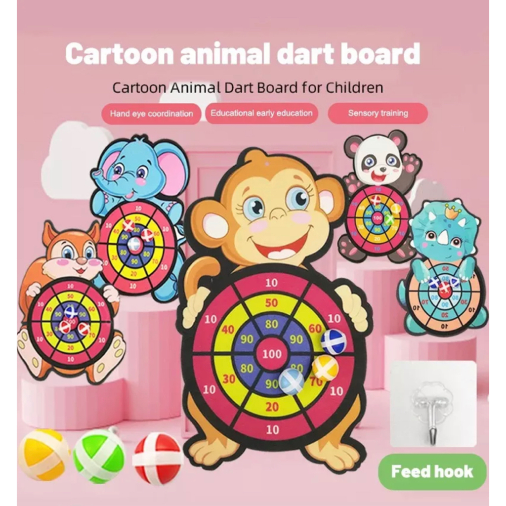 Darts board Target Set 3 Sticky Balls Darts Board Set with Hook ...