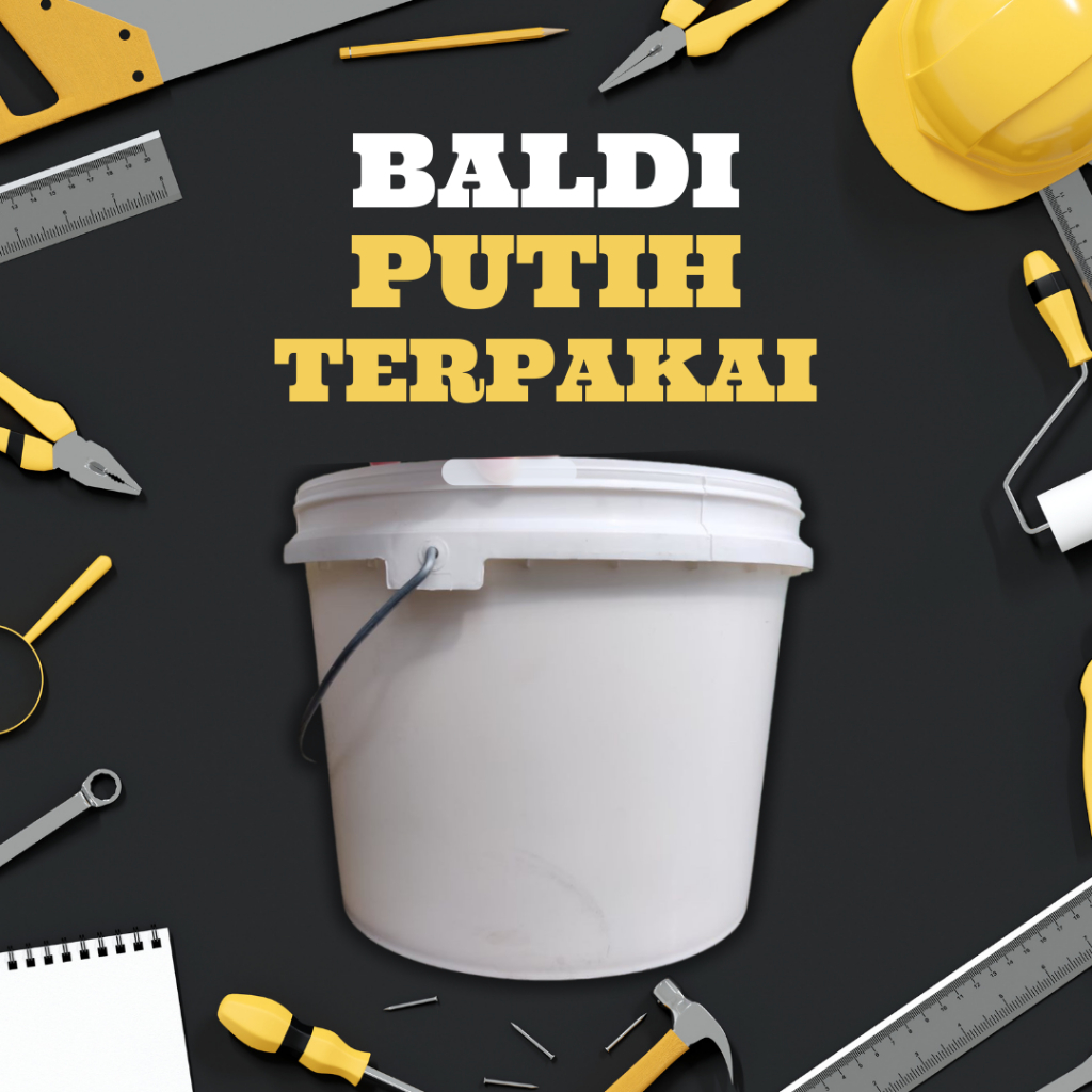 7L Timba baldi Putih terpakai boleh isi pelbagai barangan rumah tahan ...