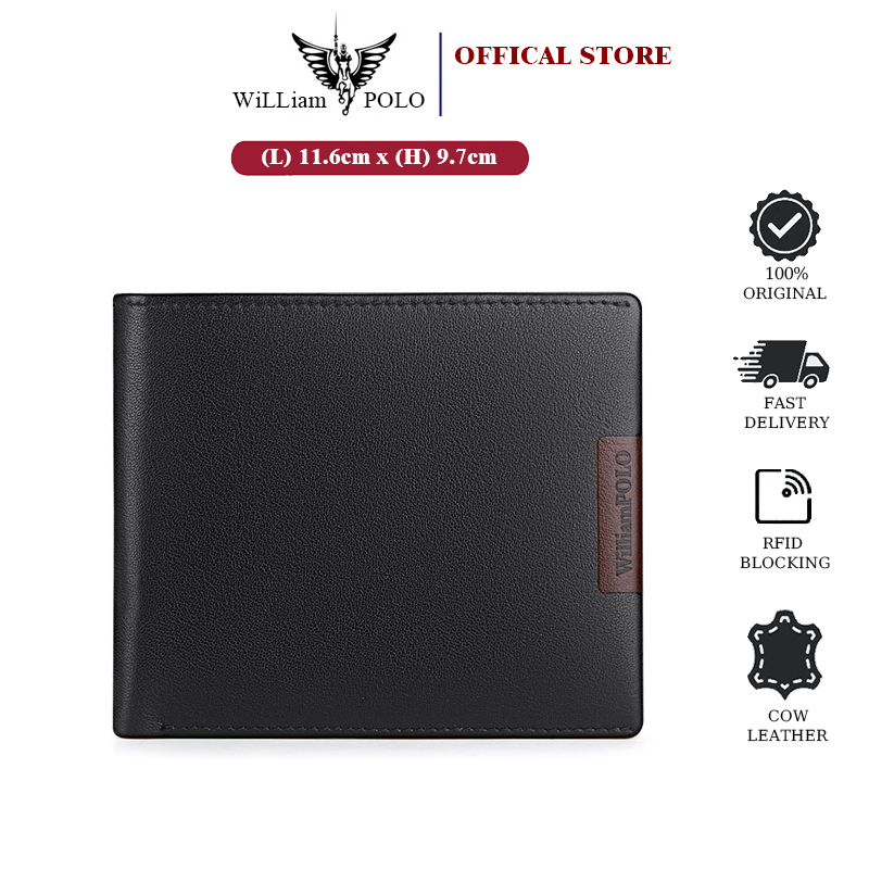[READY STOCK] William POLO - New Men Wallet Genuine Leather Short ...