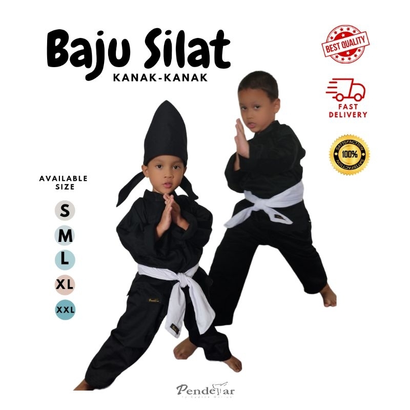 🔥READY STOCK Baju Silat/ Uniform Silat Kanak-kanak 4-12 tahun PENDEKAR ...