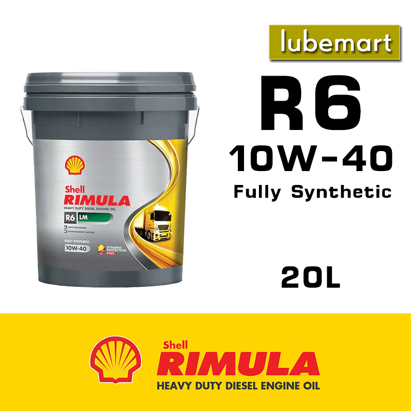 Shell Rimula R6 LM 10W-40 CK4 (20 liters) - Fully Synthetic HDEO 10W40 ...