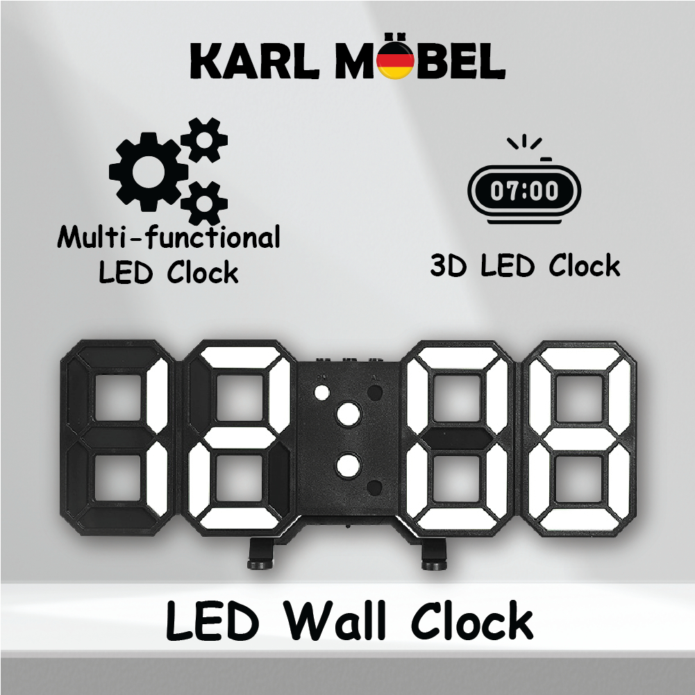 Jam Dinding Murah Led Digital Alarm Clock Table Jam Digital Meja 3D Led ...