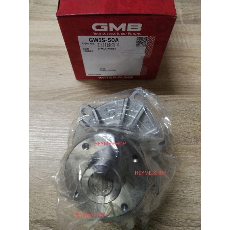 GMB WATER PUMP ISUZU DMAX RT50 2.5 RODEO 3.0 (GWIS-50A) GMB Engine Water Pump GWIS-50A for Isuzu ...