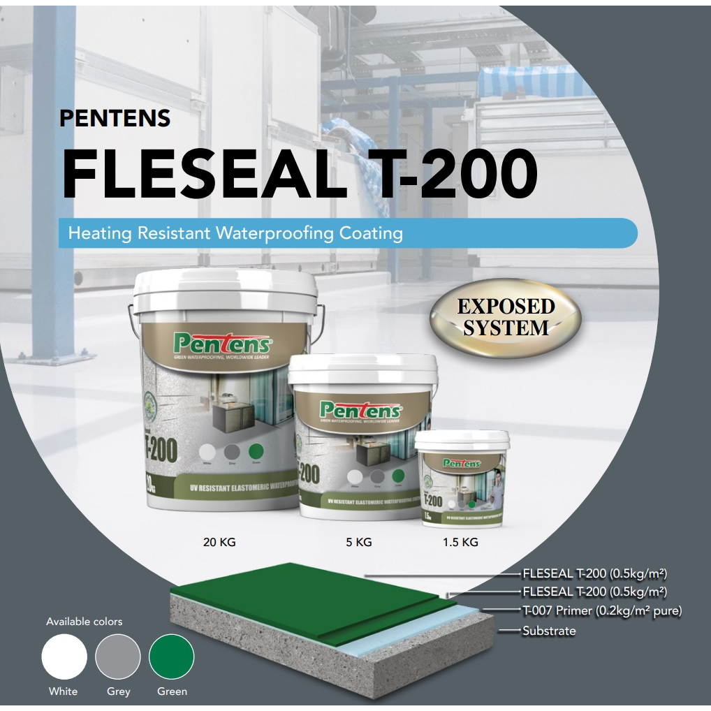 5KG Pentens T200 PRO FIBER / PENTENS T-200 Resistant Elastomeric ...