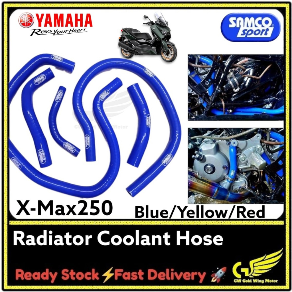 YAMAHA SAMCO XMAX X-MAX 250 300 RADIATOR HOSE COOLANT HOSE SILICONE ...