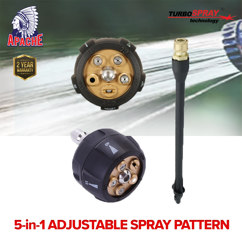 APACHE FlexiSpray® YLG06.6S 5-in-1 ADJUSTABLE 0°15°25°45° 60° Nozzle ...