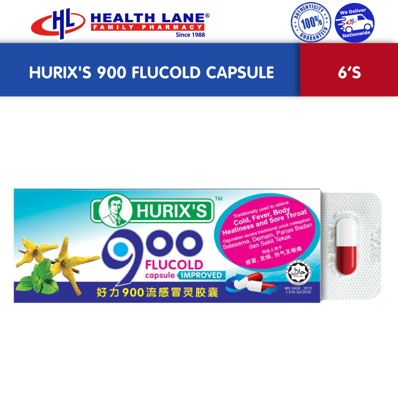 HURIX'S 900 Flucold Capsule (6's) | Shopee Malaysia
