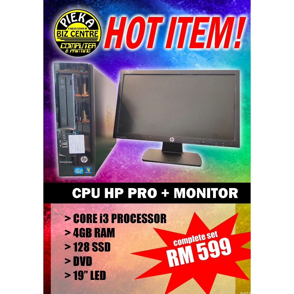 HP PRO CPU CORE i3 (HARGA MAMPU MILIK) (SET LENGKAP) | Shopee Malaysia