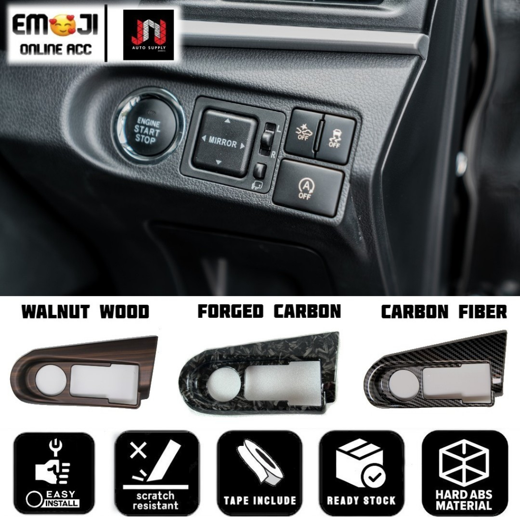 Perodua Bezza Interior Accessories Carbon Fiber Forged Walnut wood ...