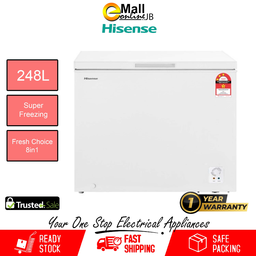 Hisense 248L Chest Freezer FC256D4BWP Net Liter : 198L FC256 ...