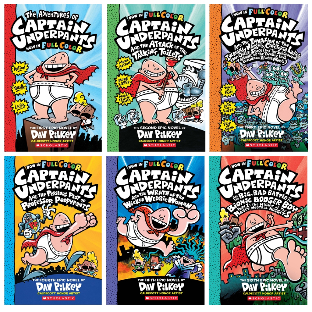 Captain Underpants Vol. 1 - 12 by Dav Pilkey [Kids Story Books for Age ...