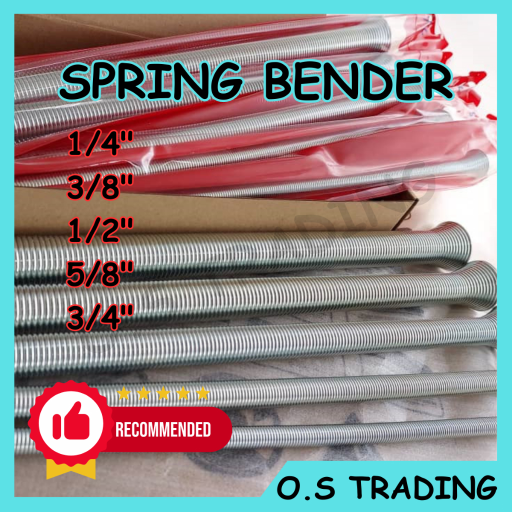 SPRING BENDER 1/4", 3/8", 1/2", 5/8", 3/4" BEND COPPER PIPING COPPER ...