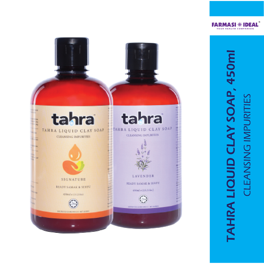 TAHRA LIQUID CLAY SOAP - Sabun Samak & Sertu, 450ml (New packaging ...