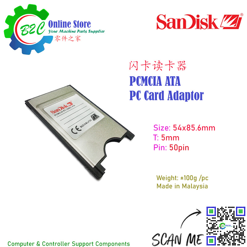 Scan Disk PCMCIA CF Compact Flash PC Memory Card Scandisk Plug and Play ...