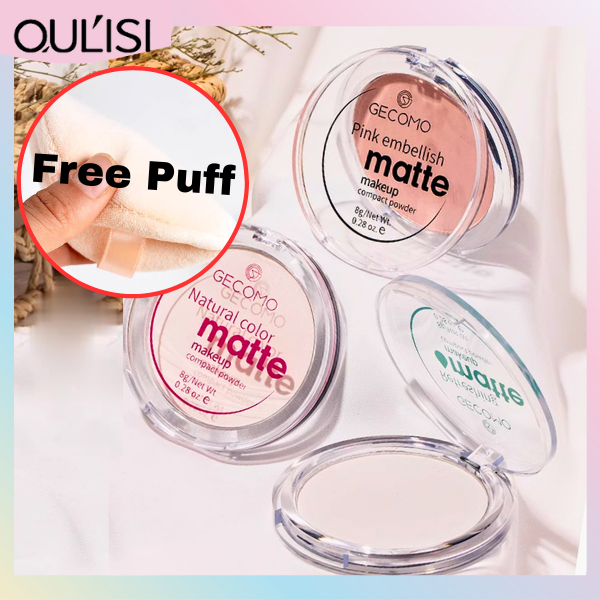 OULISI X GECOMO Banana Pressed Powder Oil Control Matte Translucent Dry ...