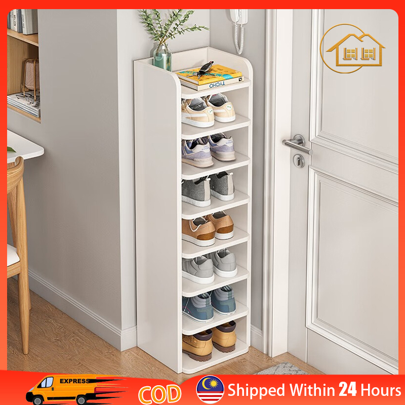 LI- Shoe Rack Shoe Cabinet Multi-layer Narrow Wooden Shoes Rack almari ...