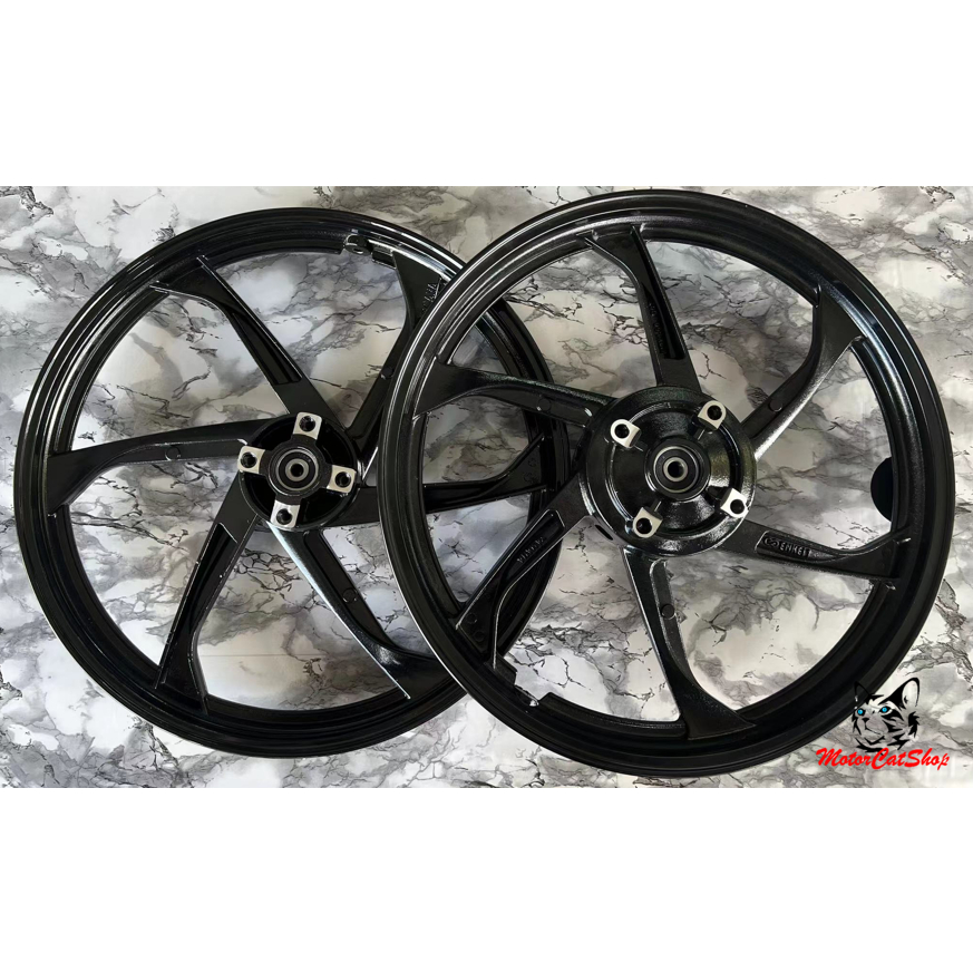 🔥Enkei Sport Rim 6 Batang 🔥 Yamaha Y125 Hitam, Cutting Y125Z Sport Rim ...