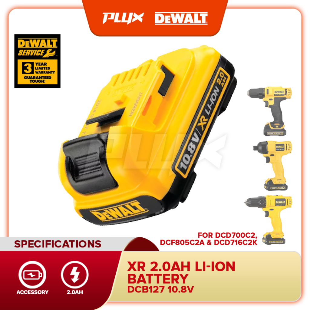DCB127 DEWALT XR 10.8V 2.0AH LITHIUM ION BATTERY ( FOR DCD700C2 ...