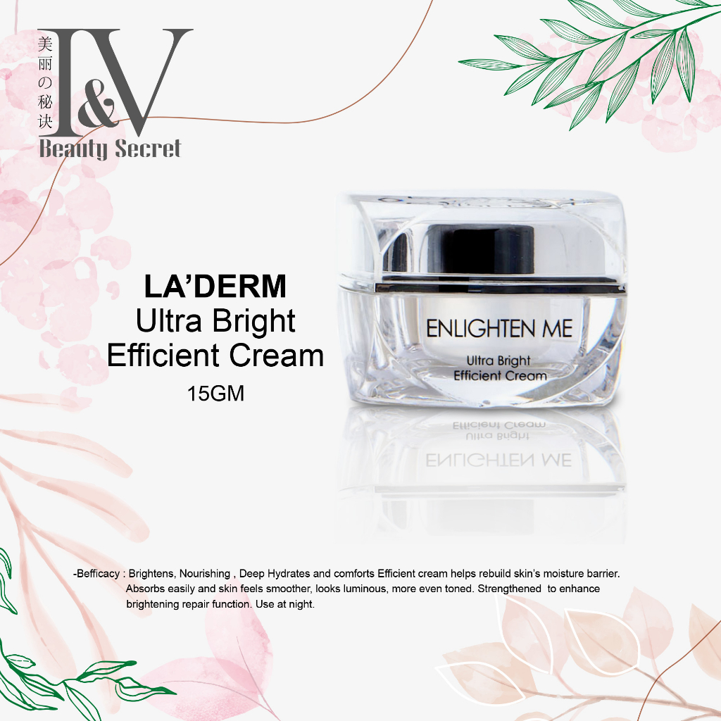 LA’DERM Ultra Bright Efficient Cream 超亮高效淡斑面霜 15GM | Shopee Malaysia