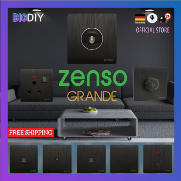 Zenso Grande Switches & Sockets - Galaxy Black Color (BIGDIY) | Shopee ...