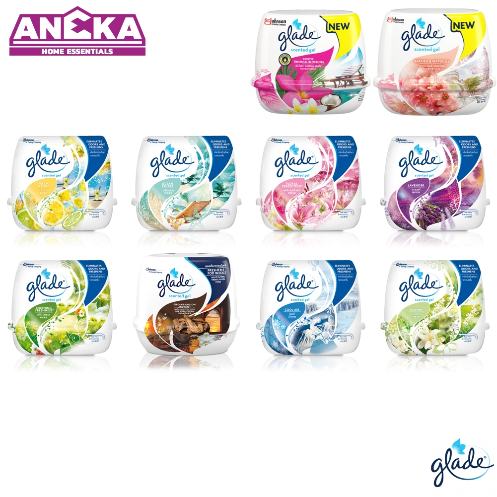 GLADE SCENTED GEL LAVENDER/LEMON/SAKURA/OCEAN ORIGINAL | Shopee Malaysia