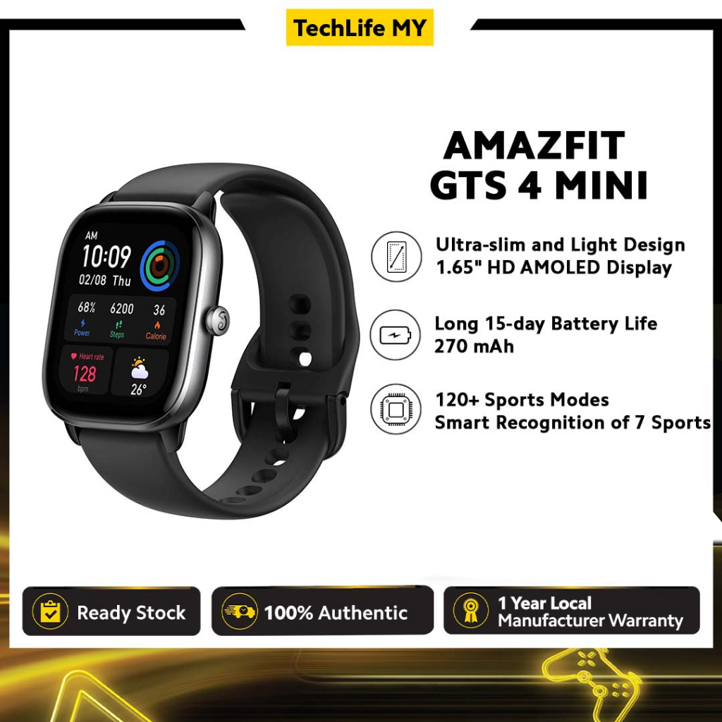 Amazfit GTS 4 Mini - Ultra-slim and Light Design | 24H Heart Rate ...