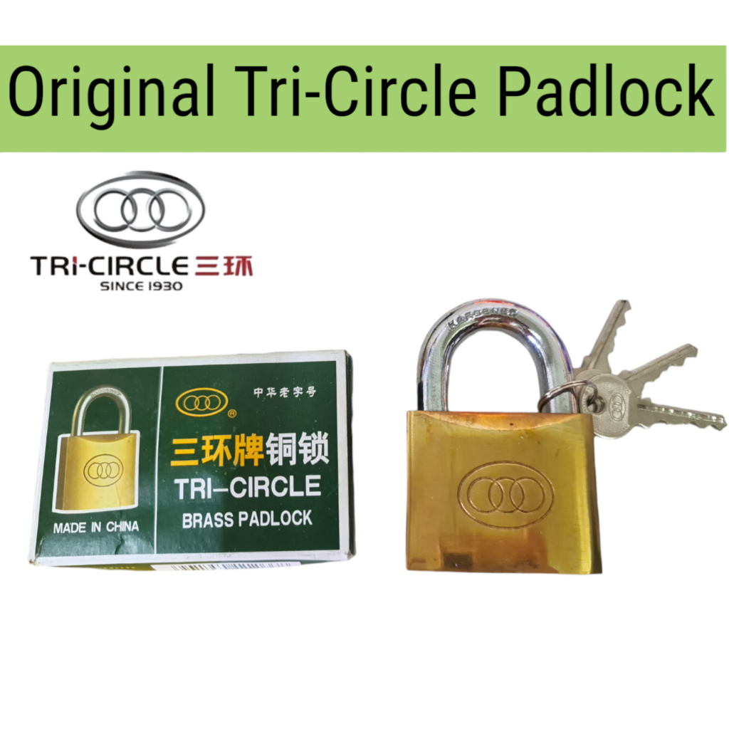 Original Tri Circle Brass Padlock | Shopee Malaysia