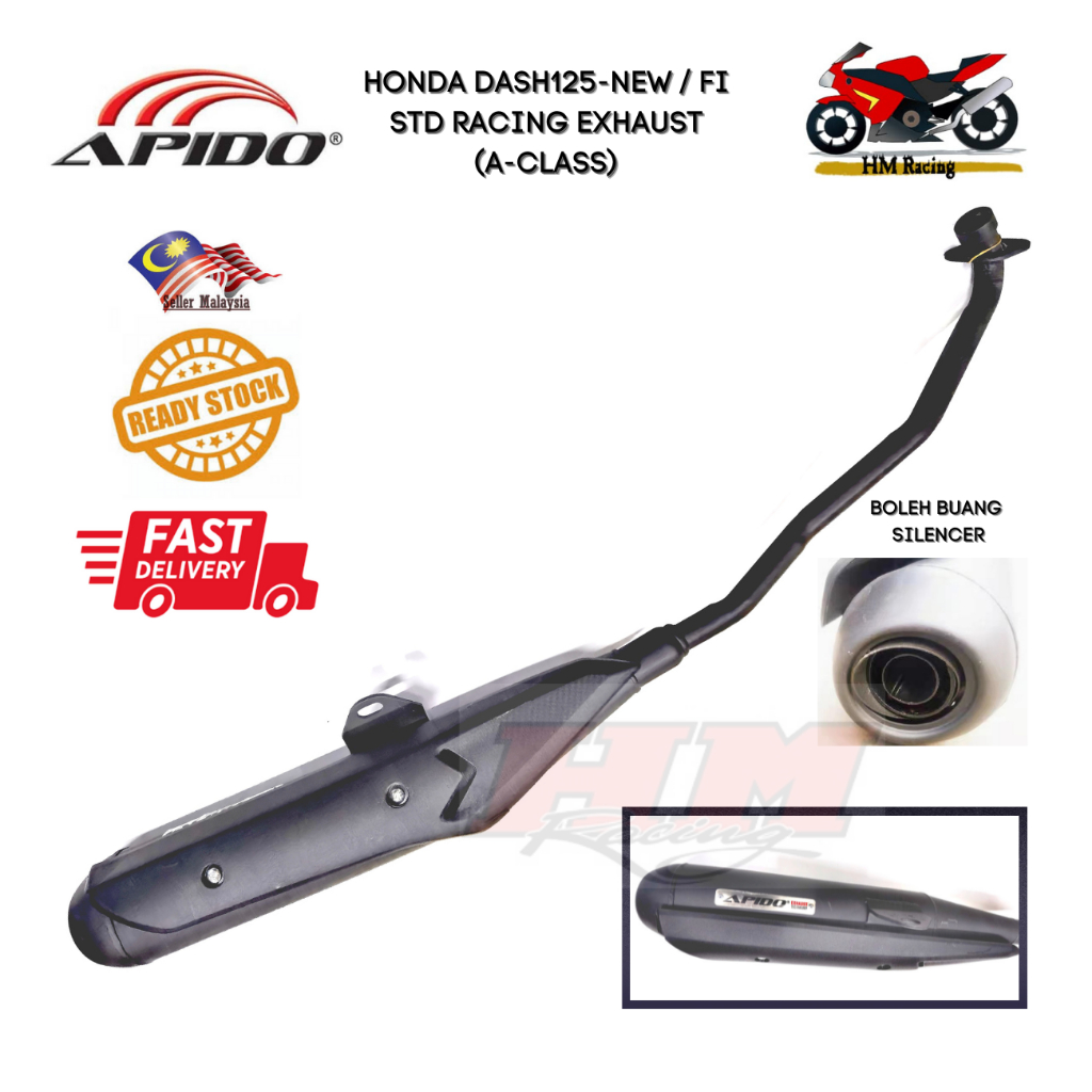 HONDA DASH125 NEW DASH 125 MR2 - STD RACING EXHAUST EKZOS BIG HOLE OPEN ...