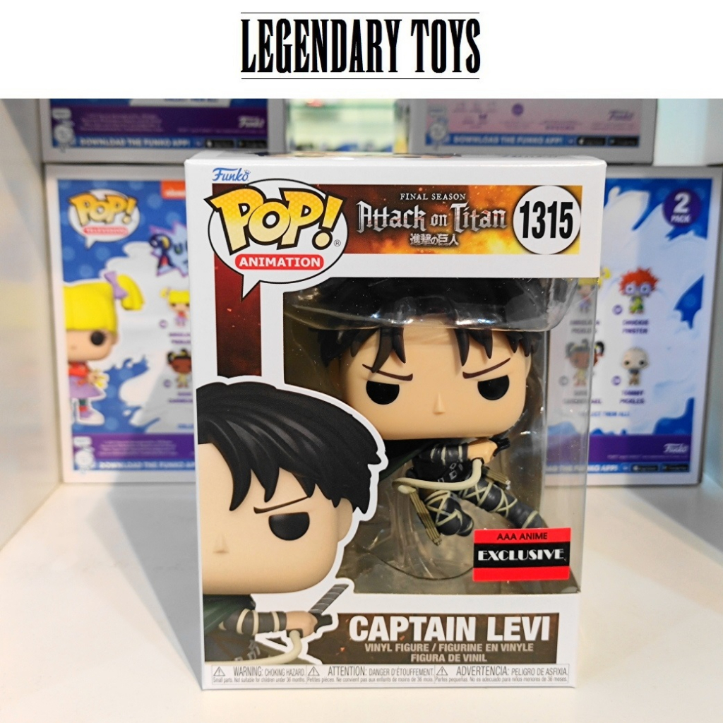 Funko Pop! Animation #1315 Attack on Titan Captain Levi AAA Anime ...