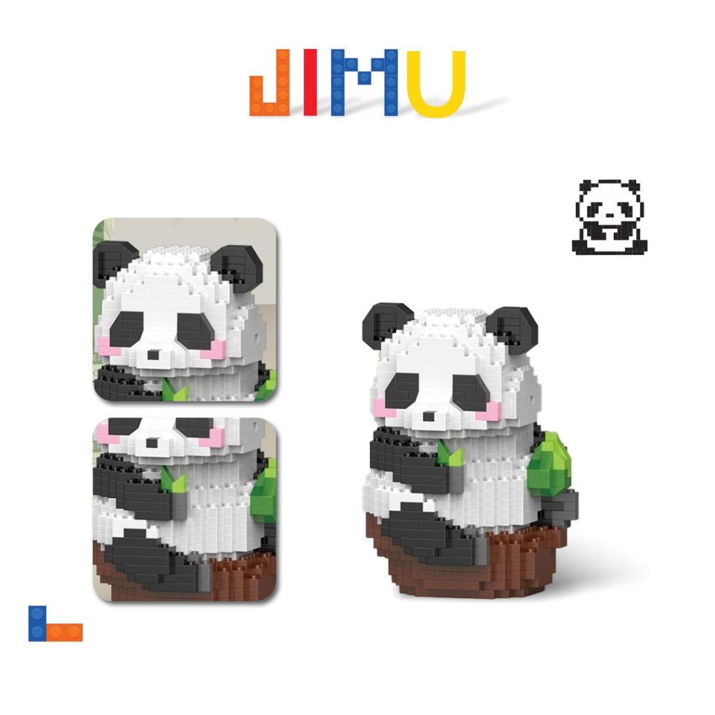JIMU Panda Block Series W1109 Huahua Eating Bamboo Building Block ...