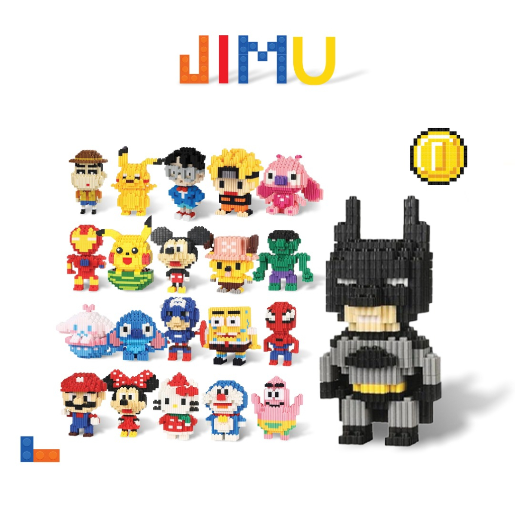 JIMU Cartoon Series Mini Cute Building Block Jigsaw Small Particle Nano ...
