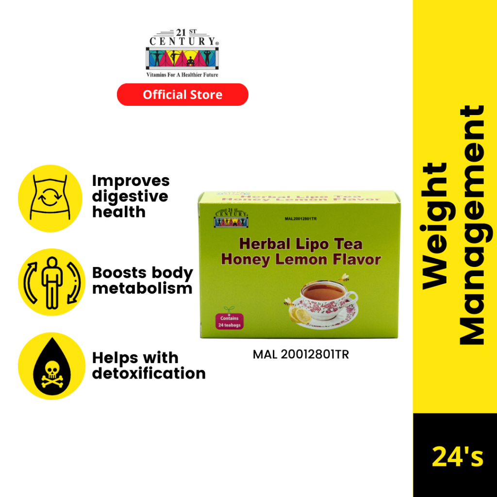 21st Century Herbal Lipo Tea - Honey Lemon Flavour (24 Teabags ...