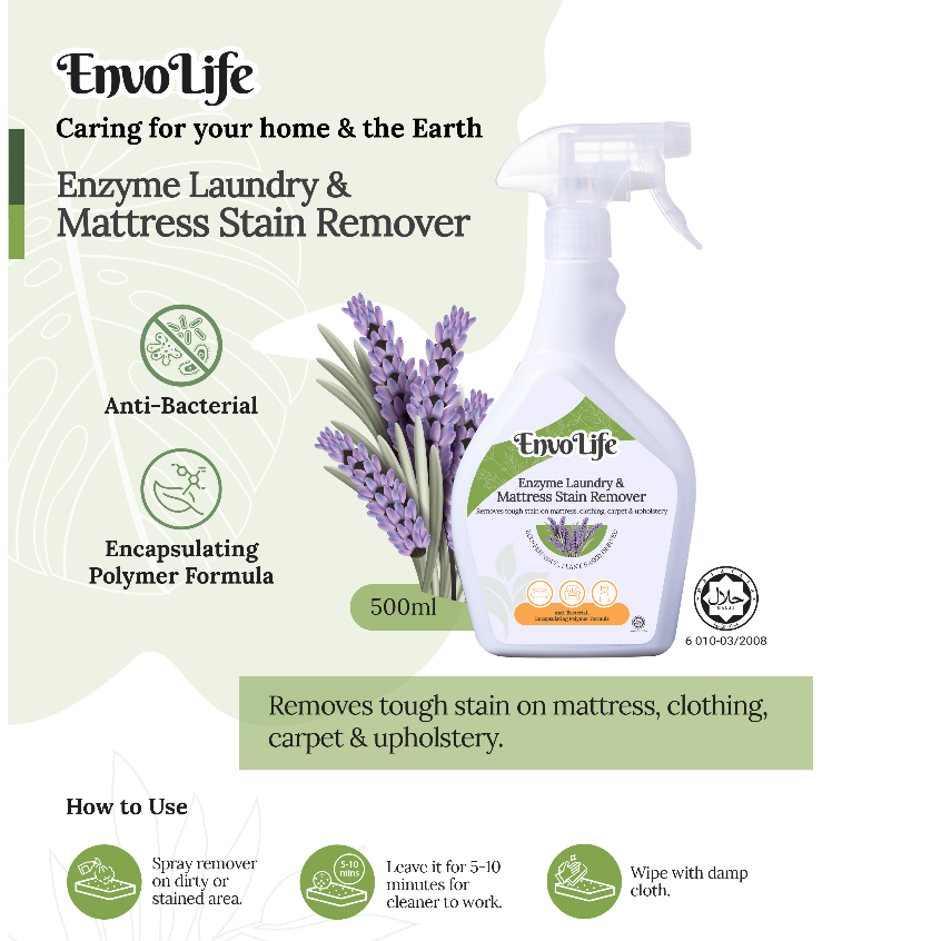 Envolife Enzyme Laundry & Mattress Stain Remover (500ml) | Shopee Malaysia