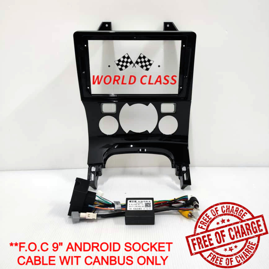 PEUGEOT 3008 2009-2016 ANDROID 9" CASING (FREE PLUG & PLAY CABLE ...