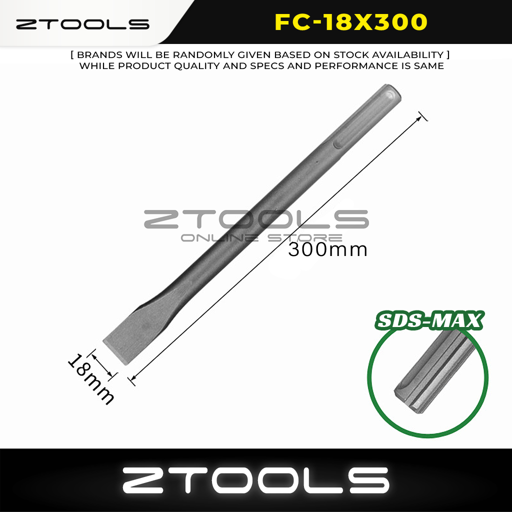 (Mega Offer) Flat Chisel / Bull Point 14x250 17x280 17x450 Concrete ...