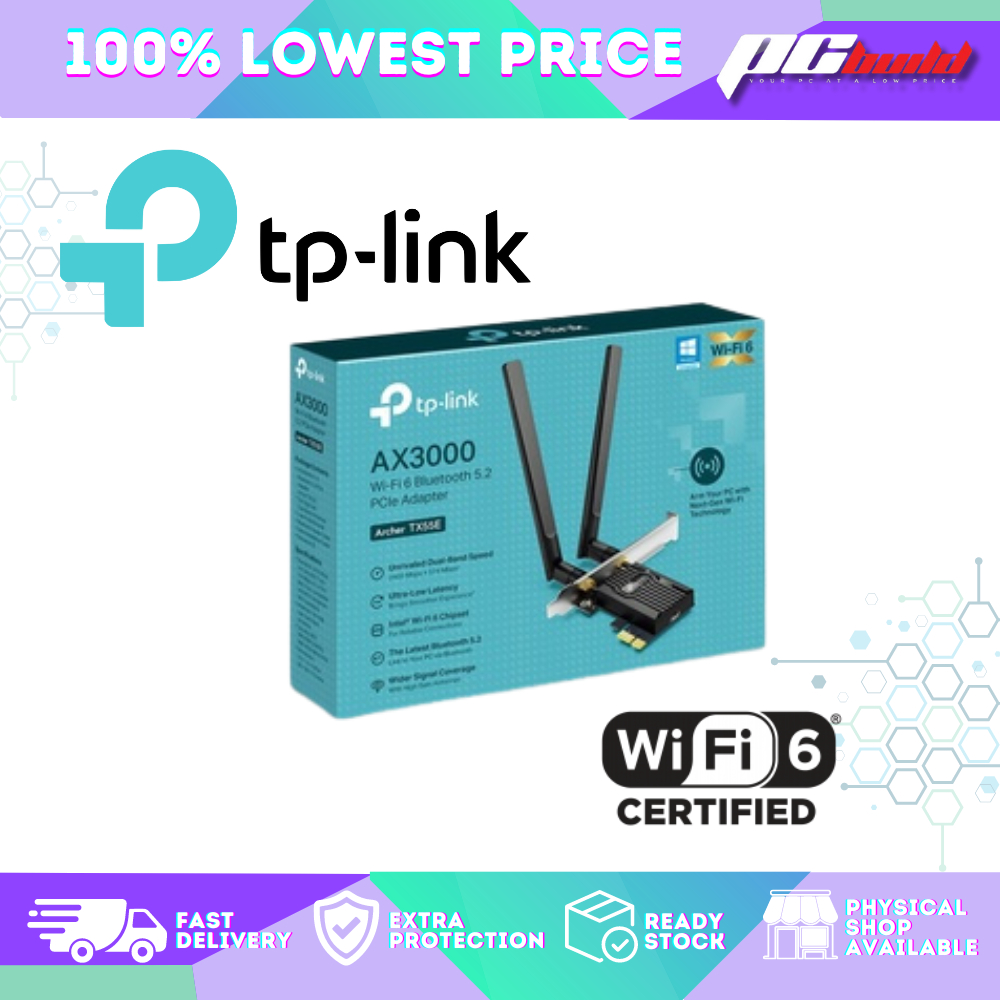 TP-Link Archer TX50E AX3000 Wifi 6 & Bluetooth 5.2 PCIe Wireless ...