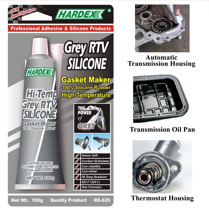 HARDEX - HARDEX RS-625 Grey RTV Silicone Gasket Maker (100g) | Shopee ...