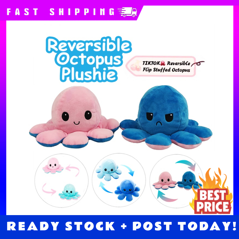 Flip Octopus Doll Viral Reversible | Octopus Plush Reversible | Bipolar ...