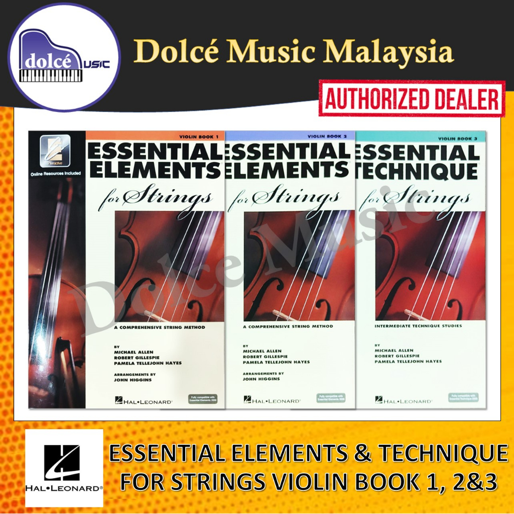 Hal Leonard - Essential Elements & Technique For Strings - Violin Book 1, 2 & 3 | Shopee Malaysia