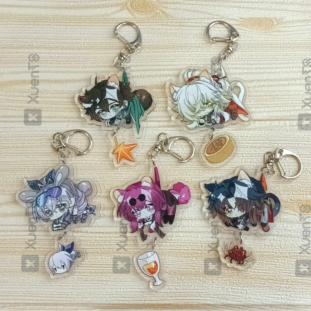 [Clearance]Honkai Star Rail Characters Cute Acrylic Keychain Keyring ...