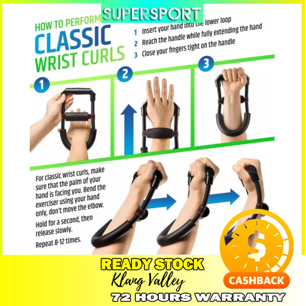 Spring Wrist Hand Forearm Gripper Muscle Strength Exerciser Fitness ...