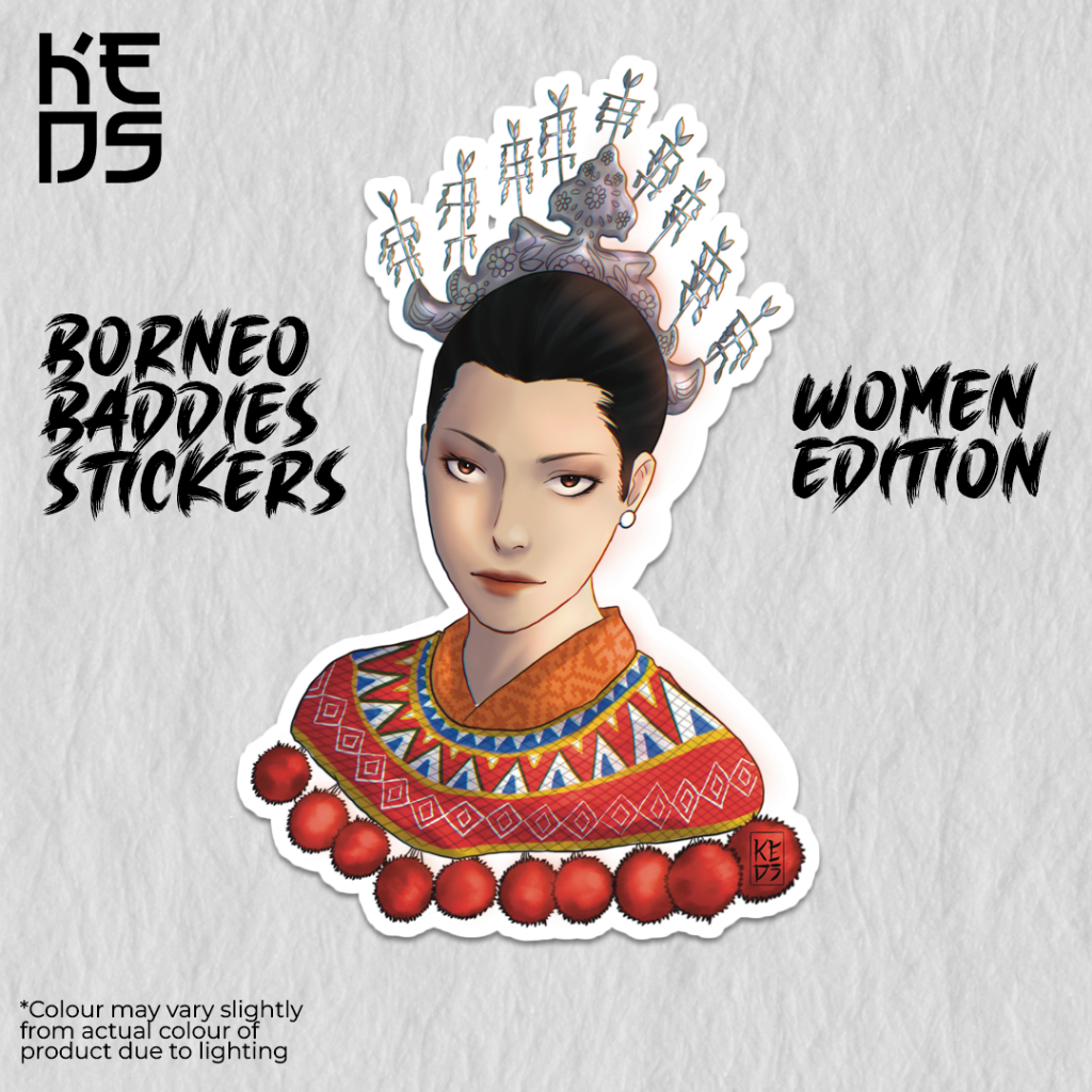 Tribal Native Borneo Women Stickers by Keds | Shopee Malaysia