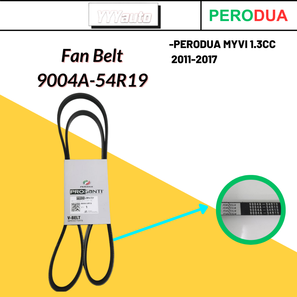 9004A-54R19 4PK1630 ORIGINAL PERODUA MYVI LAGI BEST 1.3 FAN BELT/V-BELT ...