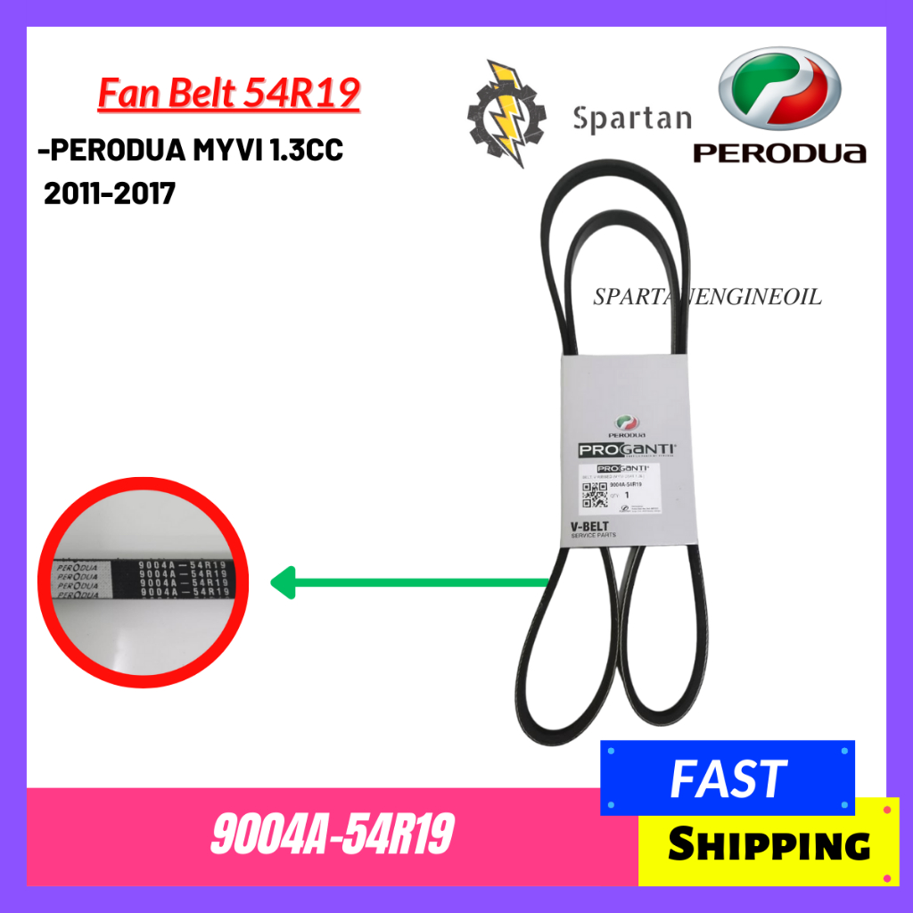 9004A-54R19 4PK1630 100% ORIGINAL PERODUA MYVI LAGI BEST 1.3 FAN BELT/V ...