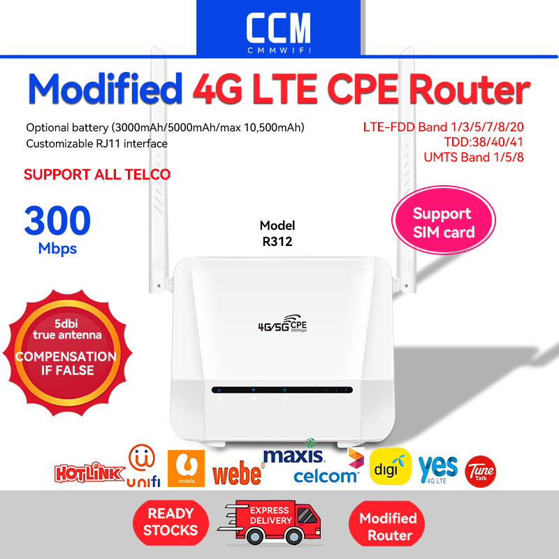 New R312 4G/5G MODEM Modified Unlocked LTE WiFi Modem CPE Router Home ... New R312 4G/5G MODEM Modified Unlocked LTE WiFi Modem CPE Router Home ...