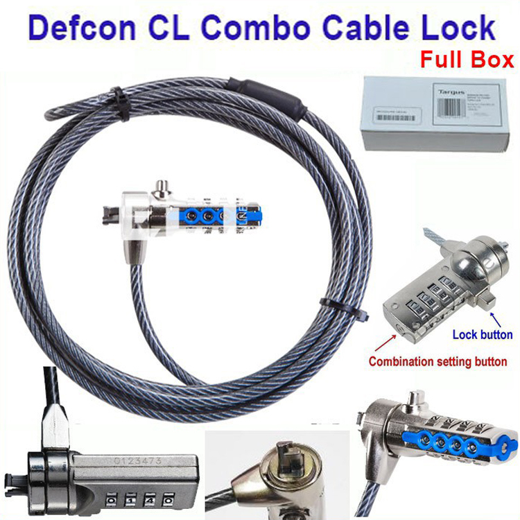 Original Defcon 7mm CL Combo Notebook Laptop numeric 4 digit number ...