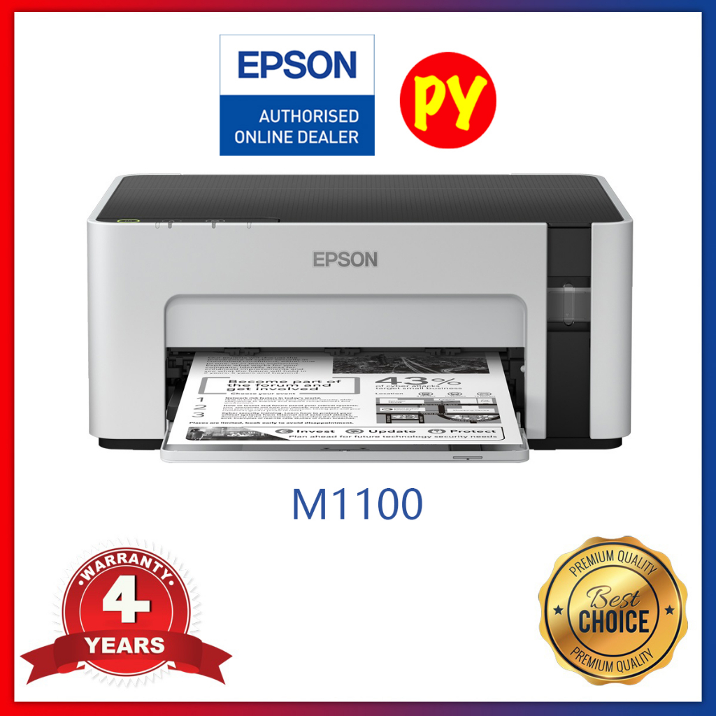 Epson M-1100 EcoTank Monochrome M1100 Ink Tank Printer using Ink 005 ...