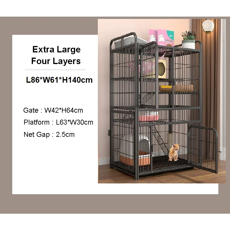 Cat Cage Cat Villa Oversized Free Space With Toilet One Home Cat Cat
