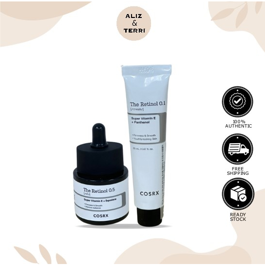Cosrx The Retinol 0.1 Cream 20ml / The Retinol 0.5 Oil 20ml | Anti-Penuaan/ Kedutan/ Mencerahkan ...