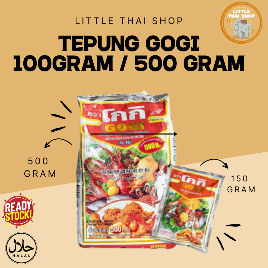 Tepung Tempura GOGI Fried Chicken and Seafood Powder 150G & 500G ...